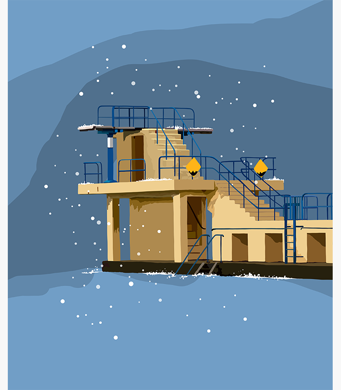 ‘Blackrock Diving Tower’ – algillustration