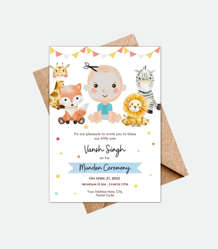 Mundan Ceremony Invitation, Mundan Invitation – The Planned Parent